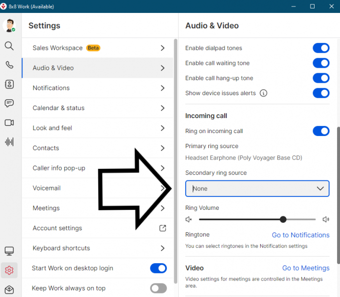Hot to get a ring out of your wireless headset when running your soft ...