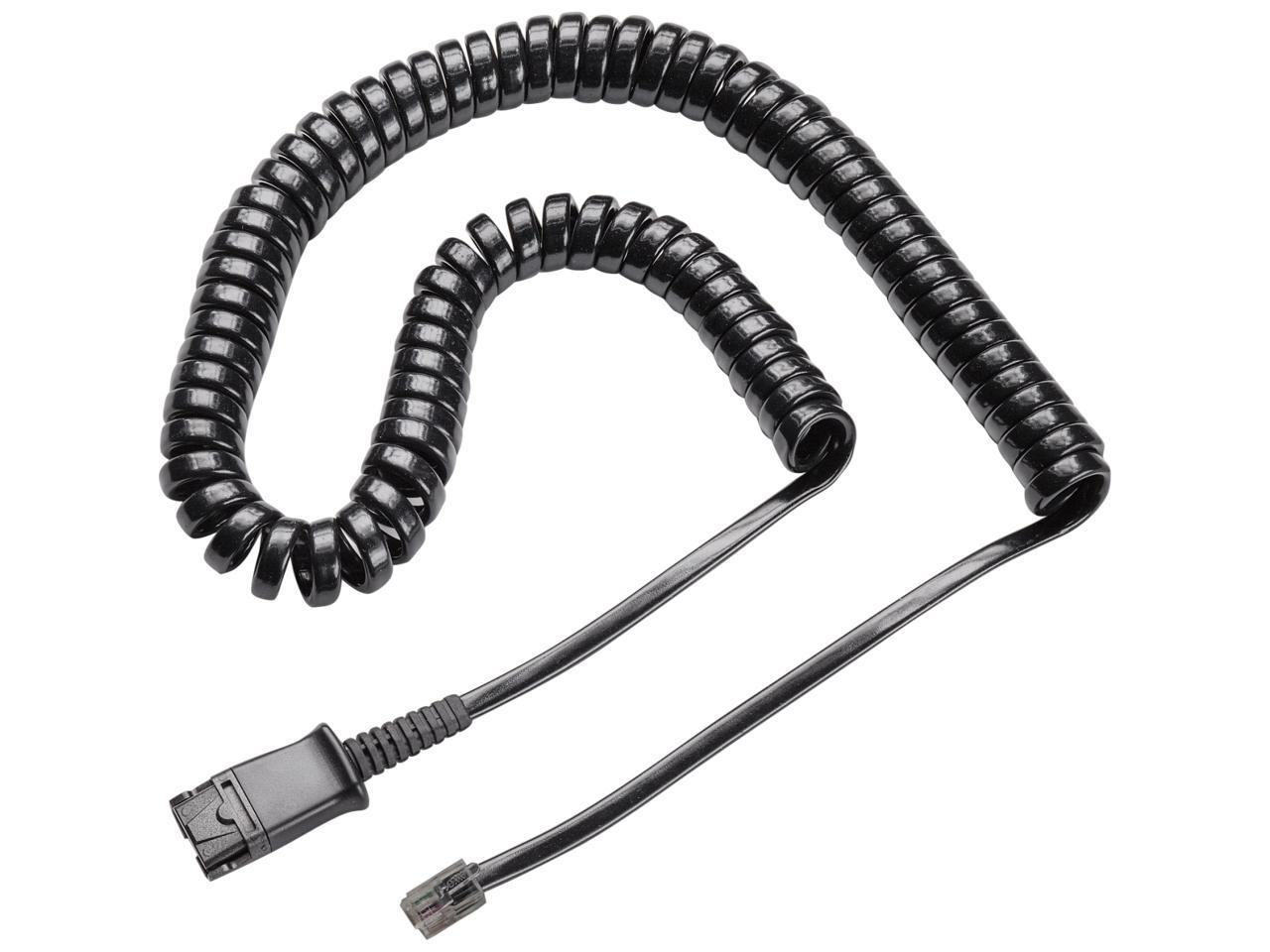 Plantronics U10P Polaris Cable 10' coiled | HeadsetPlus