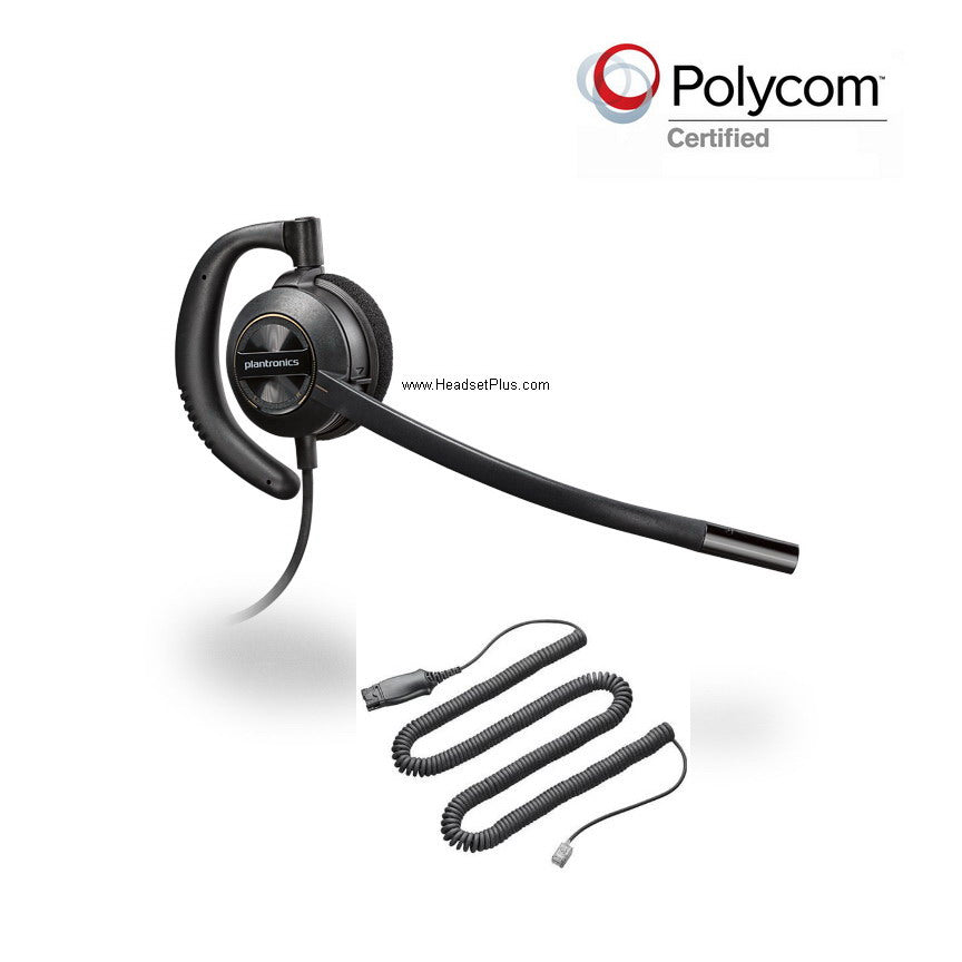 Plantronics HW530-POLY Polycom Compatible Headset – Headset plus