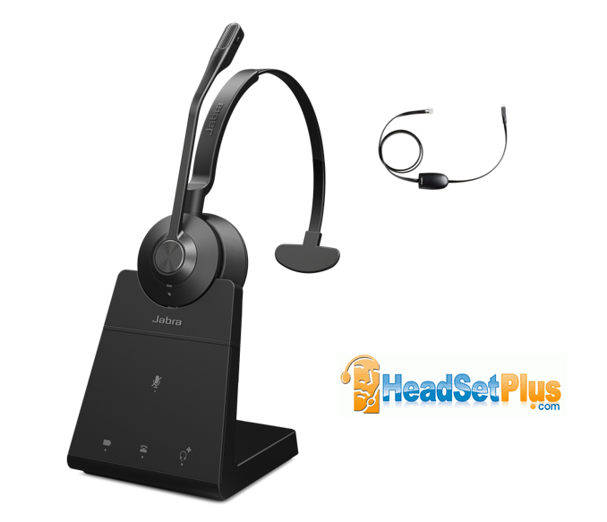 Jabra Engage 45 SE Mono+EHS Polycom Wireless Headset Bundle